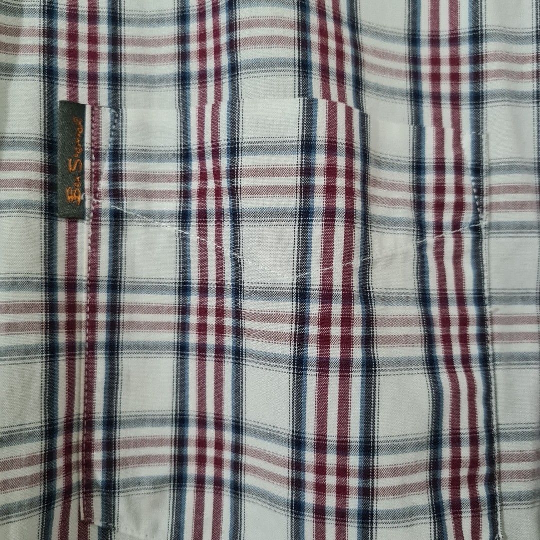 Ben Sherman Checkered Cutaway Collared Shiet, Men's Fashion, Tops ...