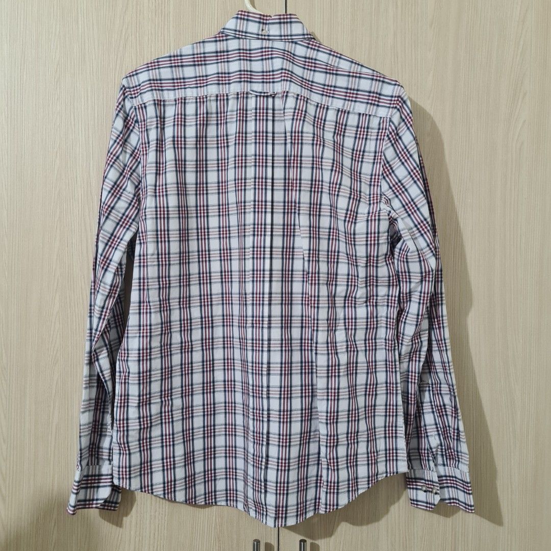 Ben Sherman Checkered Cutaway Collared Shiet, Men's Fashion, Tops ...