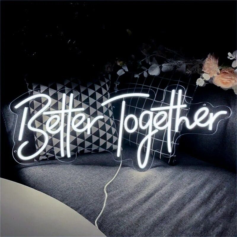 Better Together Neon Led Sign Wedding Decor Party Neon Sign LED Lights ...