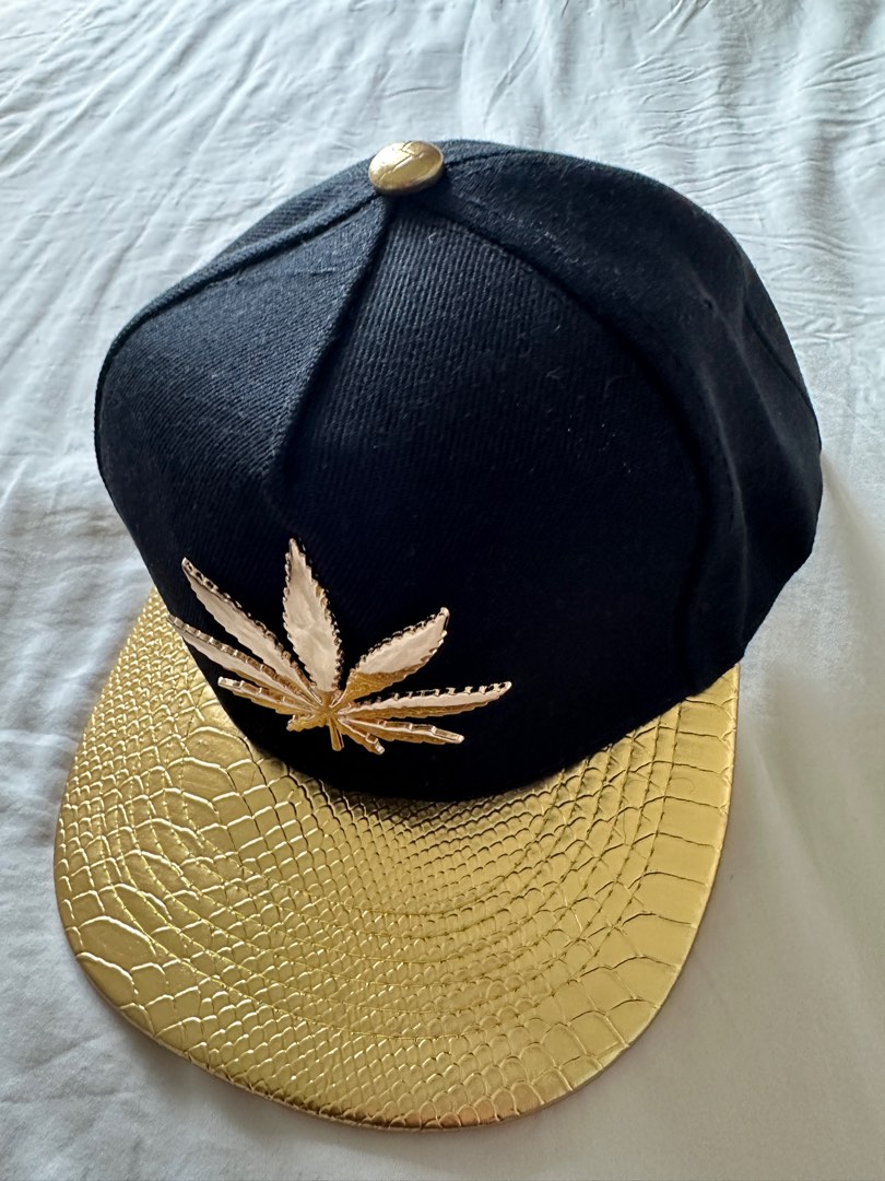 Black and Gold Cap, Men's Fashion, Watches & Accessories, Caps & Hats ...