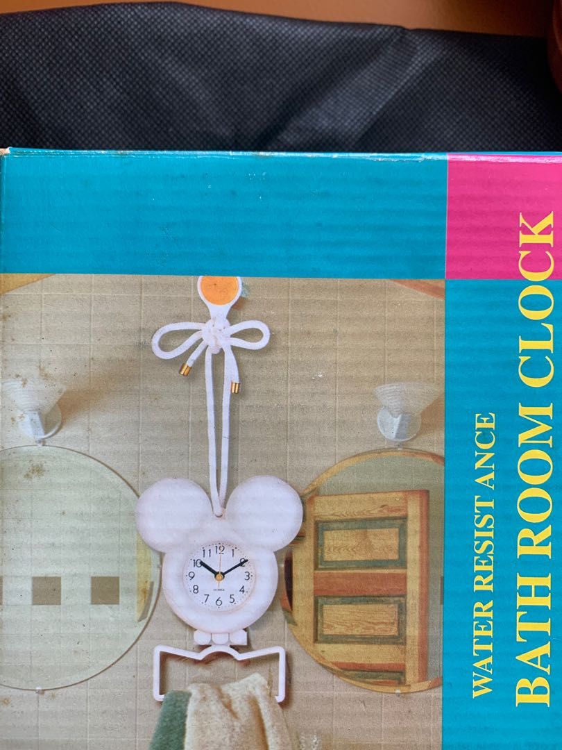 Brand new bath clock (Mickey mouse shape), Furniture & Home Living ...