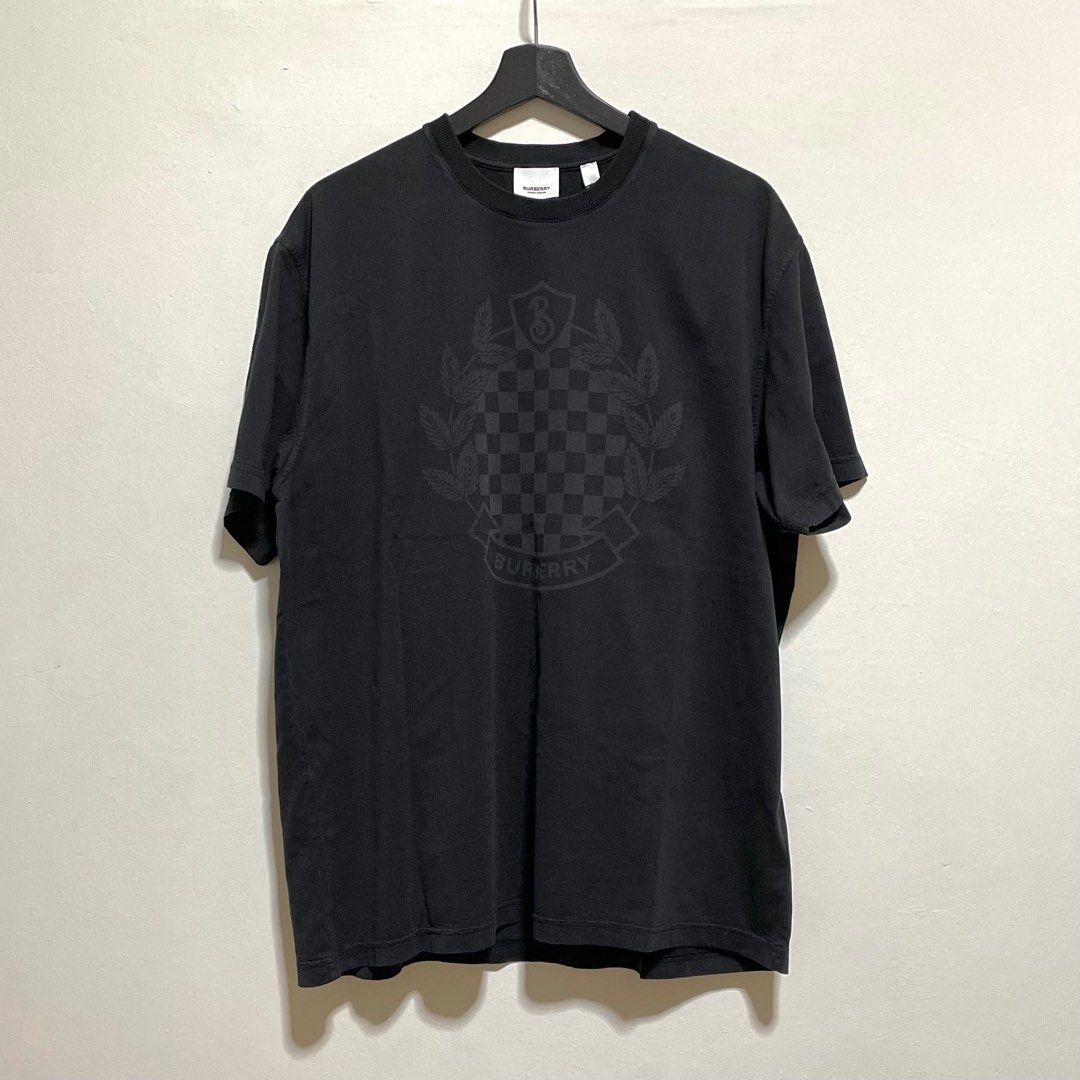 Burberry Chequered Crest Tee, Men's Fashion, Tops & Sets, Tshirts ...