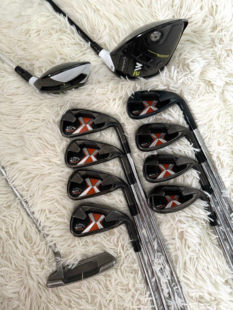 Callaway X24 HOT Iron Golf Set with TaylorMade M2 Driver, M1 Wood and ...