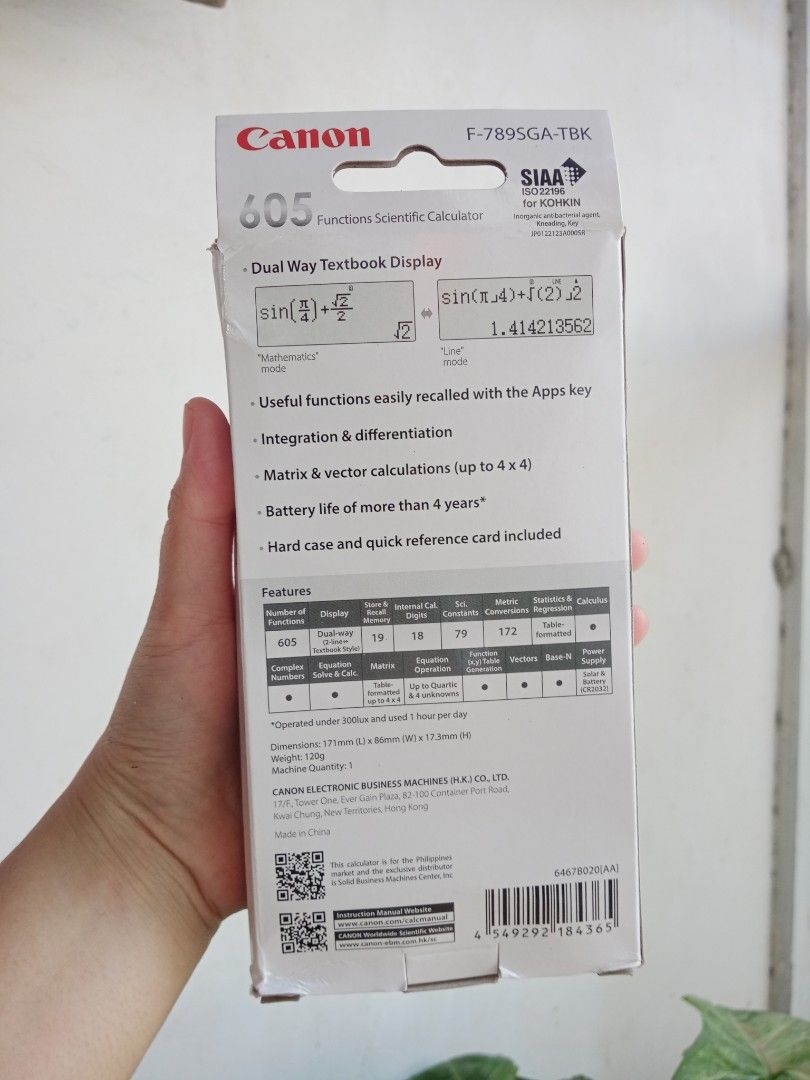 Canon F-789 SGA Original Transparent Calculator, Computers & Tech ...