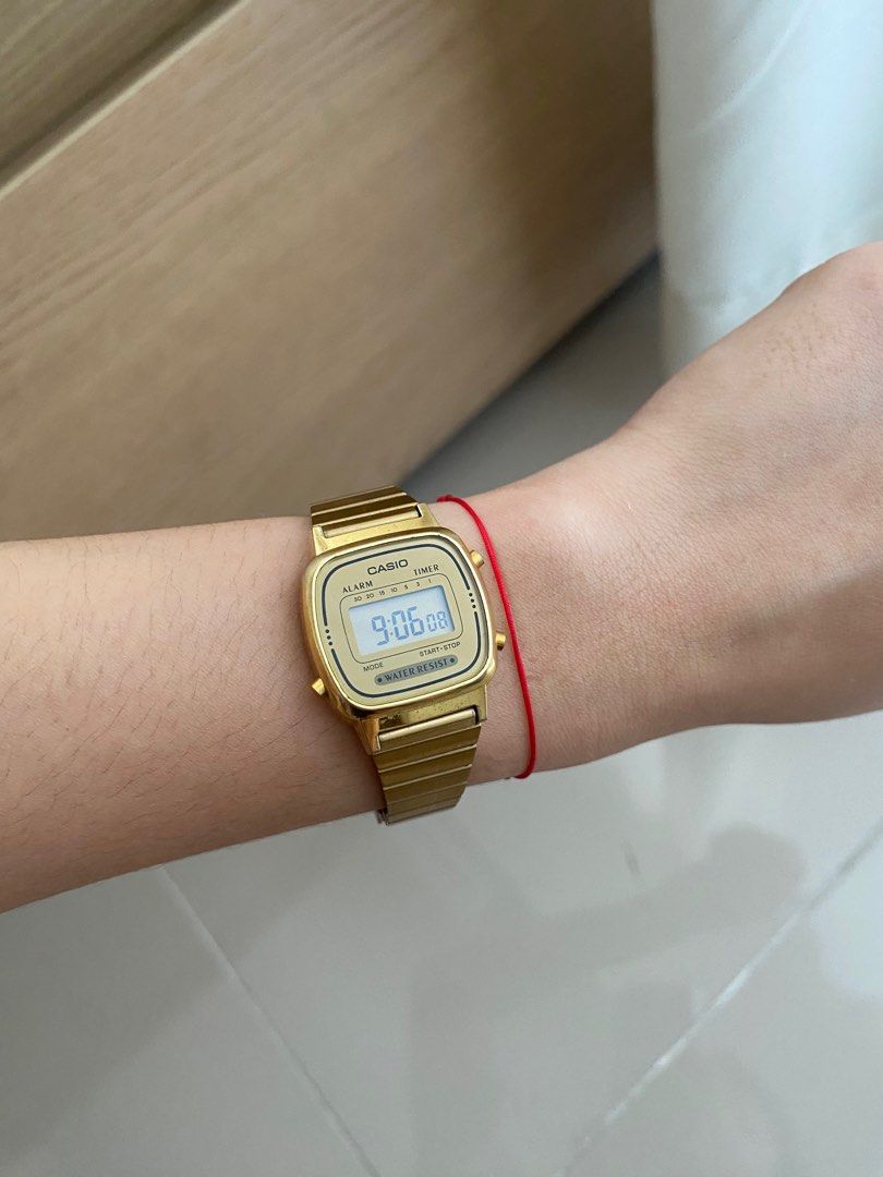 Casio Digital Vintage Gold Watch square face (LA670WGA-9DF), Women's ...