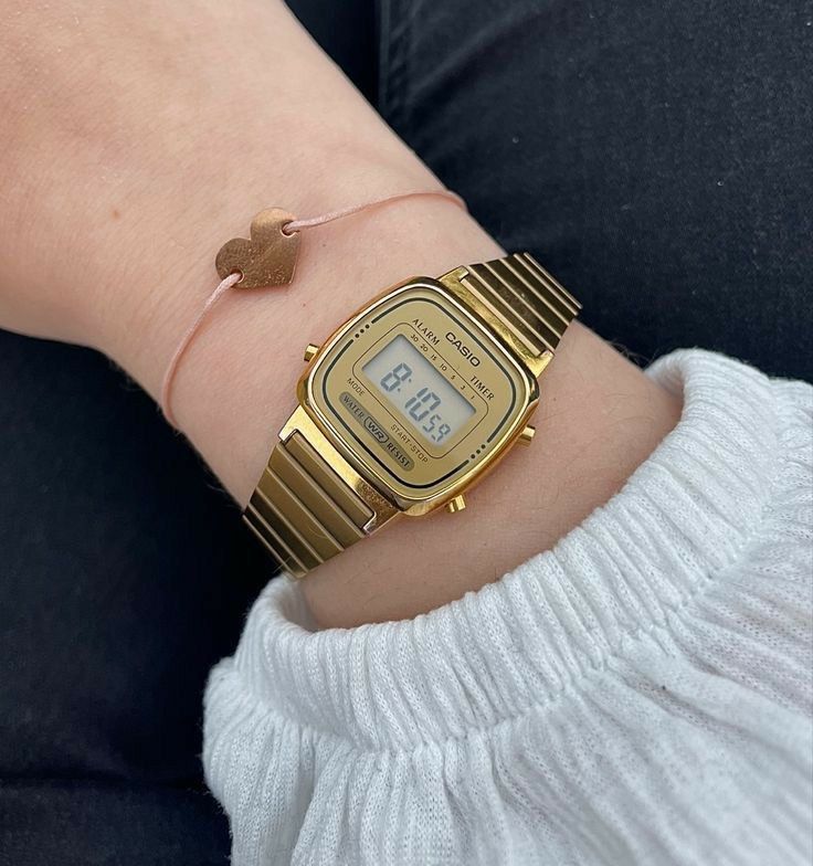 Casio Digital Vintage Gold Watch square face (LA670WGA-9DF), Women's ...