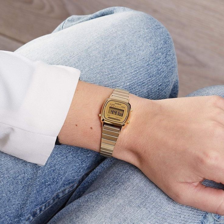 Casio Digital Vintage Gold Watch square face (LA670WGA-9DF), Women's ...