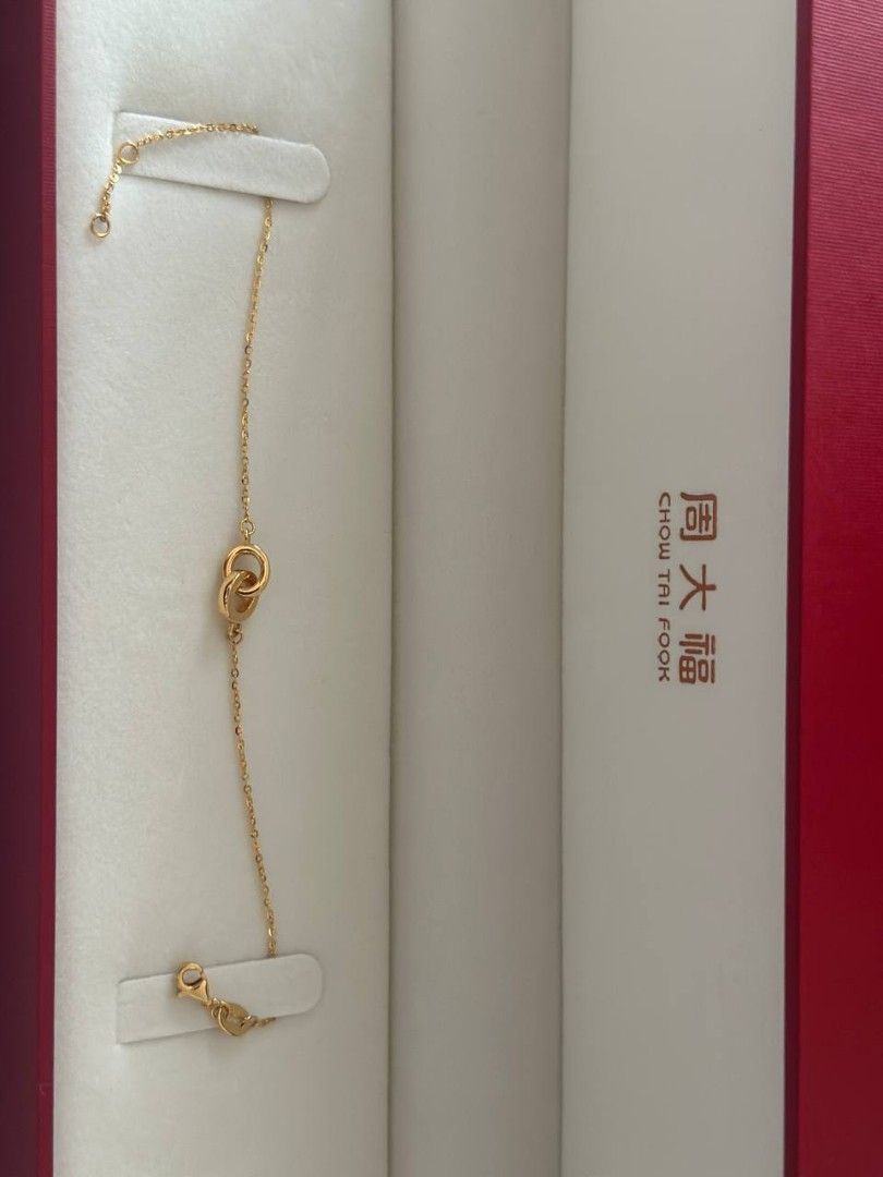 Chow Tai Fook gold bracelet, Luxury, Accessories on Carousell