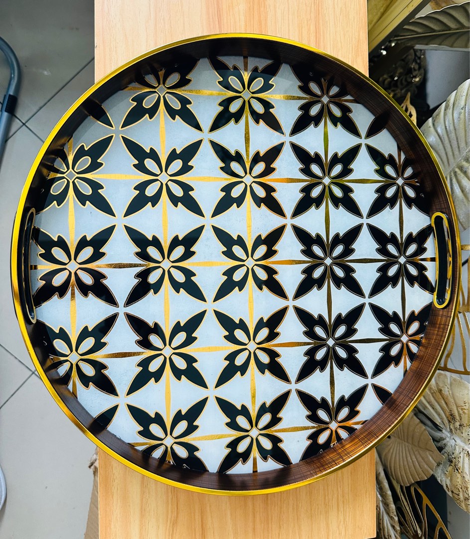 Circle home decorative tray/table top accent, Furniture & Home Living, Home Decor, Other Home ...