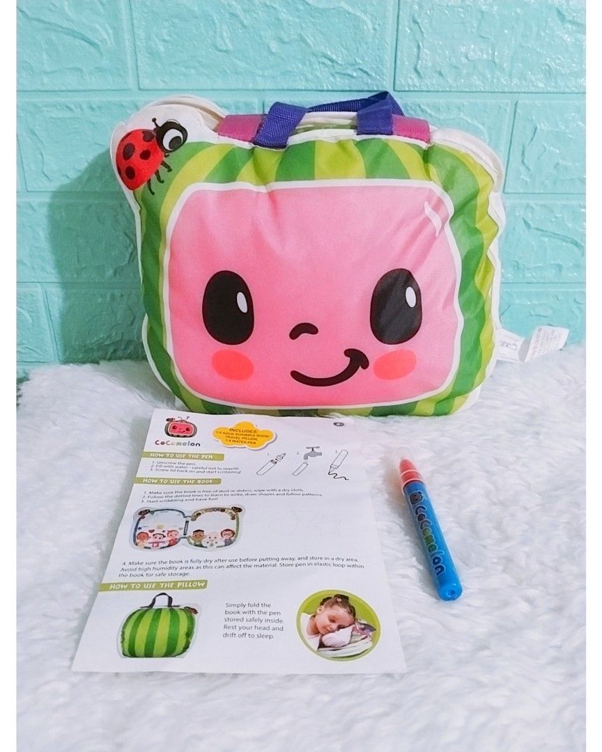 CoComelon 2-IN-1 Water Scribble Me Book & Pillow Pal, Babies & Kids ...