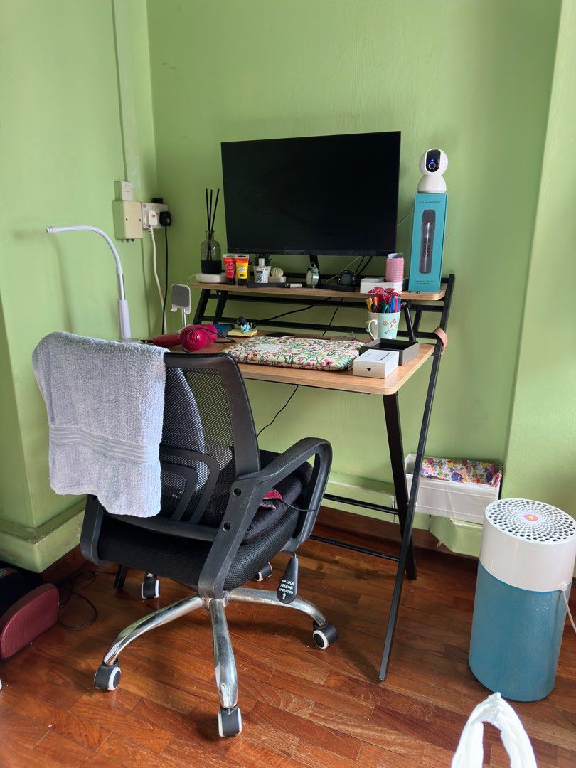 COMPUTER TABLE AND CHAIR, Furniture & Home Living, Furniture, Tables ...