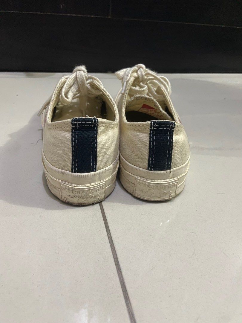 Converse CDG Low White/Cream, Women's Fashion, Footwear, Sneakers on ...