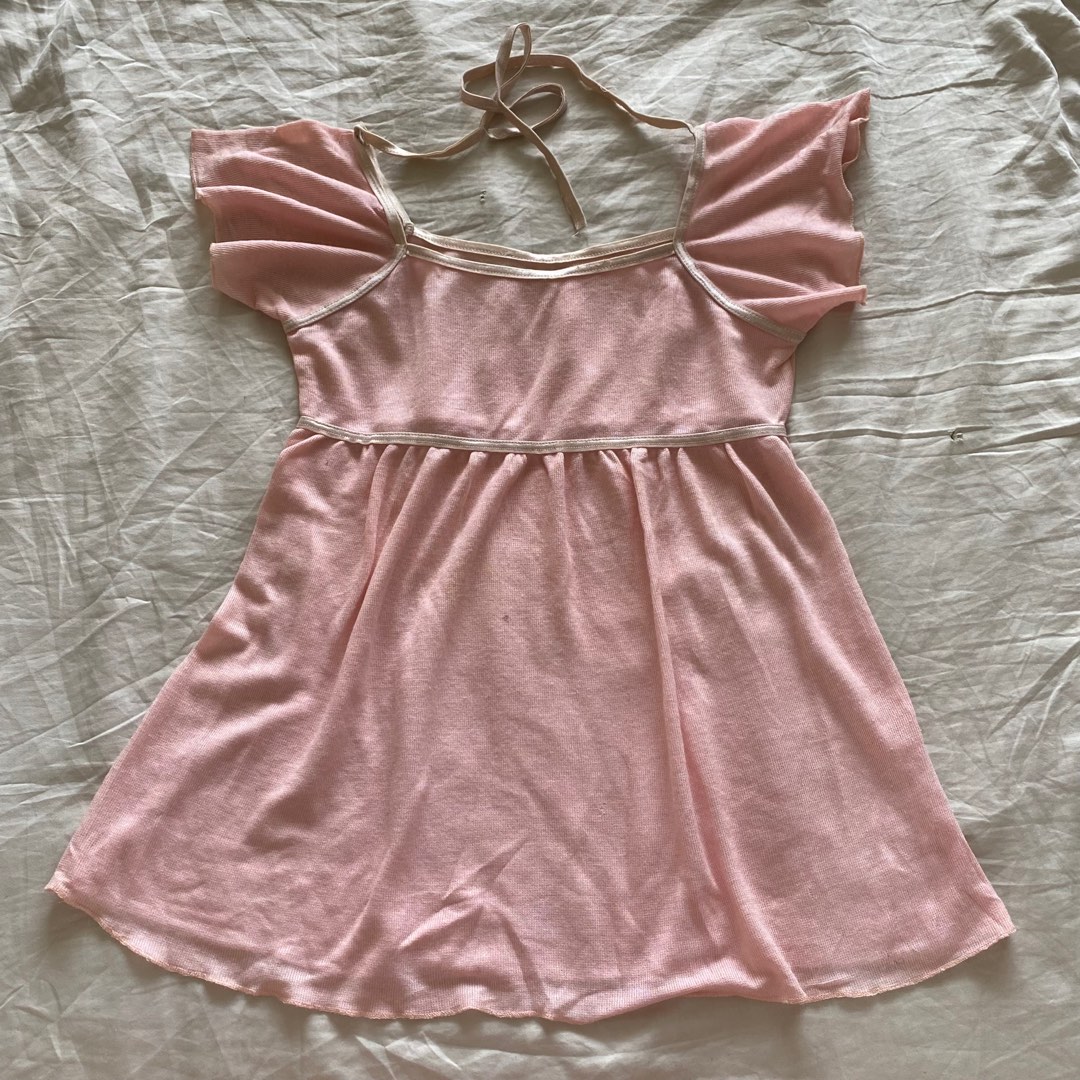 Coquette baby pink top, Women's Fashion, Tops, Blouses on Carousell
