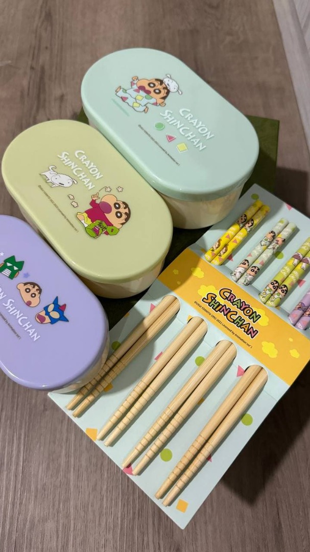 Crayon Shin Chan Limited Edition Lunch Box with Chopsticks Set, Hobbies ...