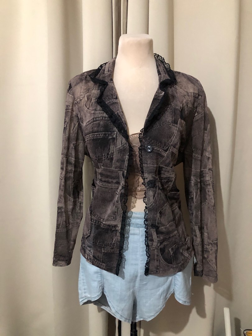 cute chiffon blazer/topper, Women's Fashion, Tops, Others Tops on Carousell