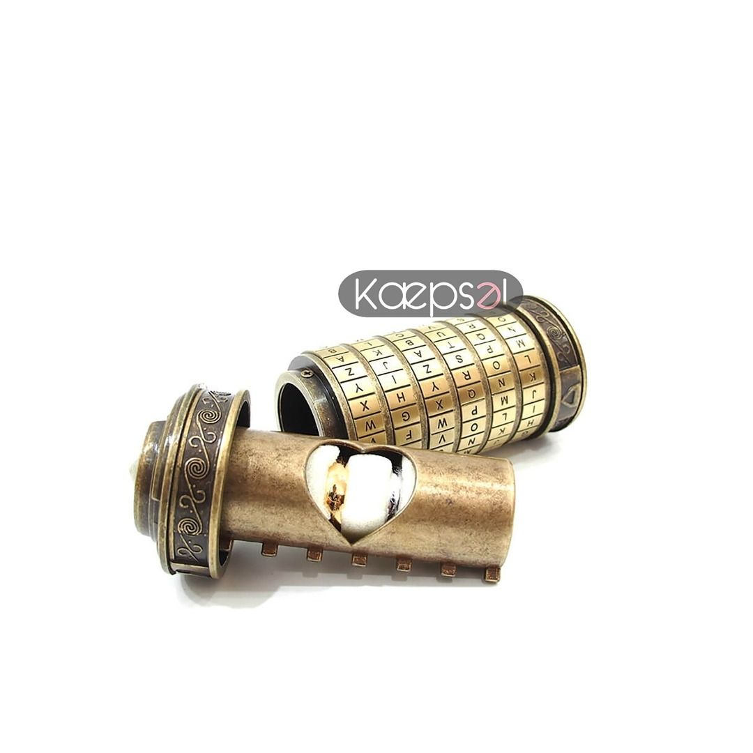 Da Vinci Code Cryptex Special Lock Style Wedding Engagement Ring Box ...