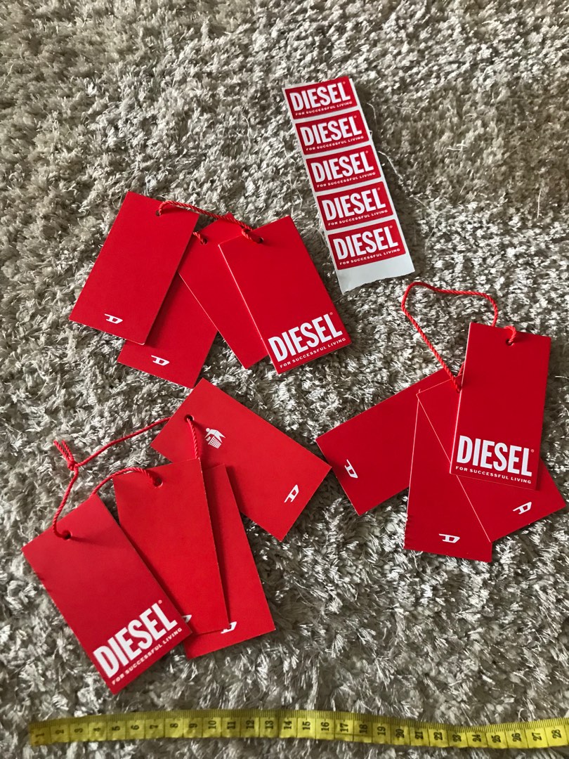 DIESEL LABEL TAG PRICE TAG BAJU TAS BAGS ACCSS HAT TOPI BELT DLL BEBAS ...