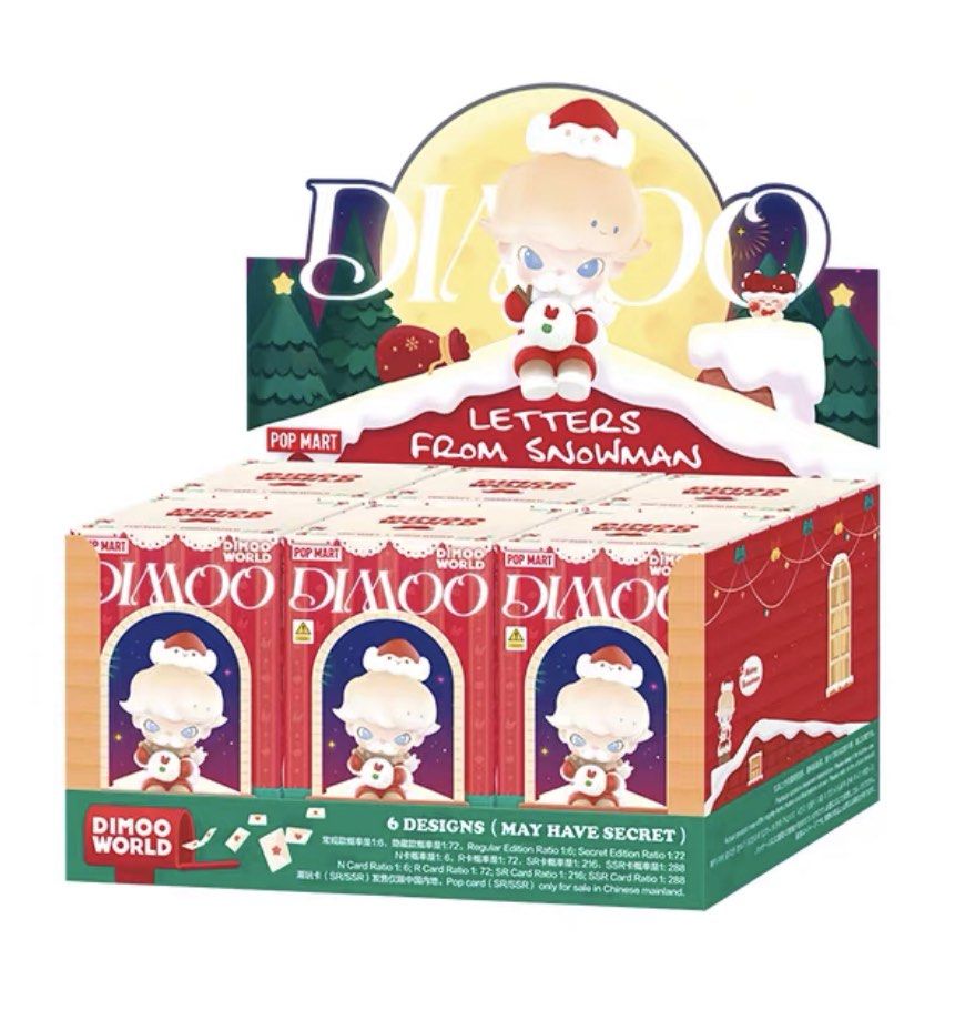 DIMOO LETTERS FROM SNOWMAN SERIES CHRISTMAS EDITION POPMART / FULL SET ...