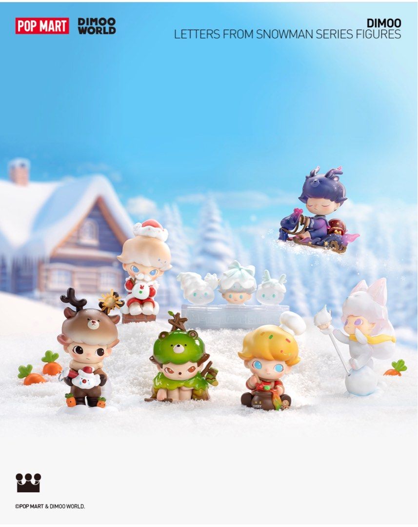 DIMOO LETTERS FROM SNOWMAN SERIES CHRISTMAS EDITION POPMART / FULL SET ...