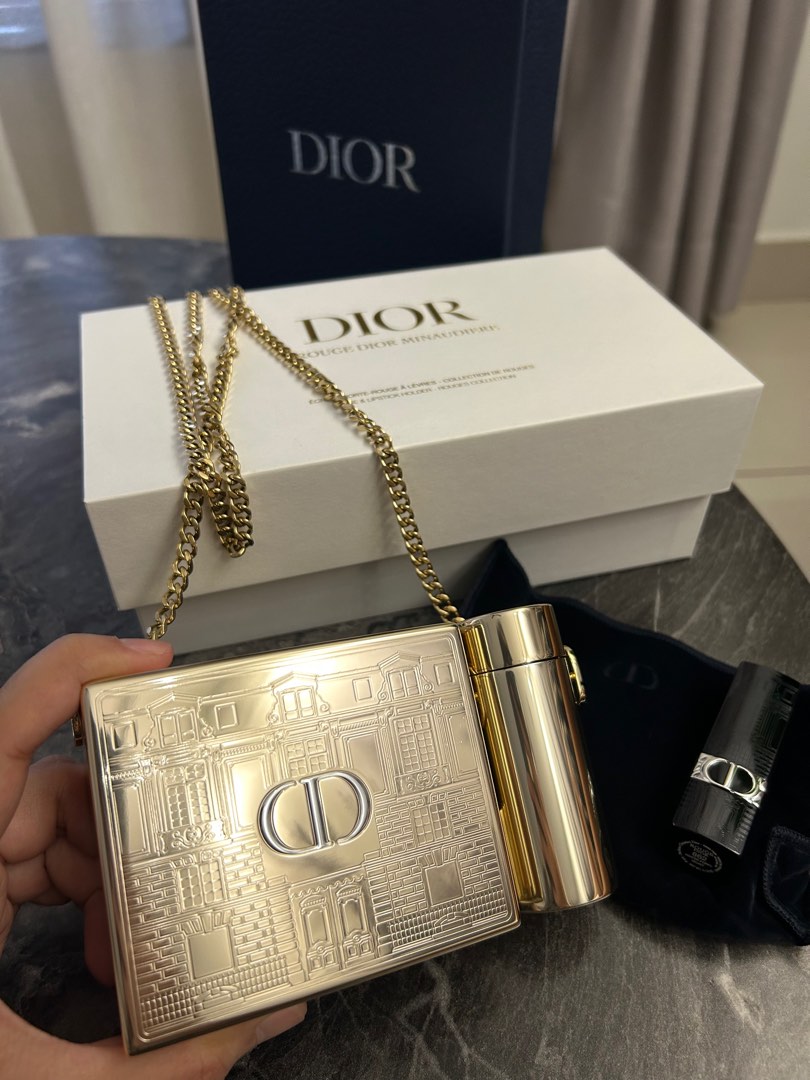 Dior Minaudiere Limited Edition Case/Lipstick Holder/Wallet On Chain ...