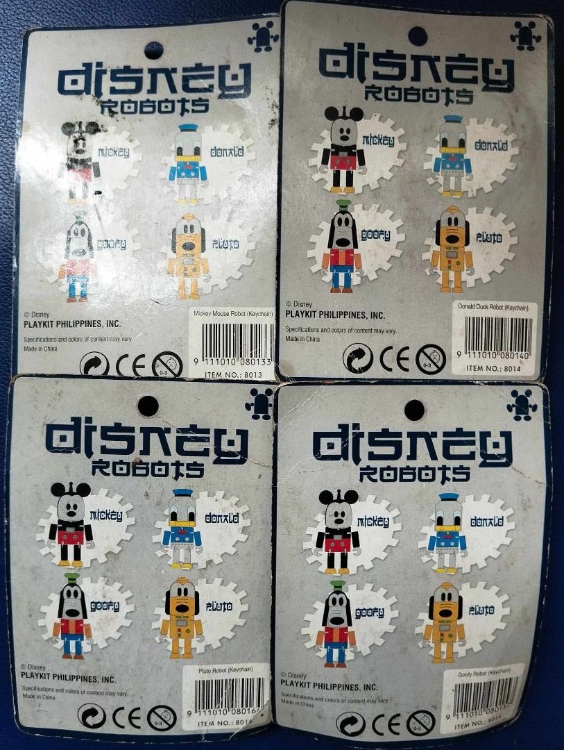 Disney Robot Keychains Limited Edition Complete Set of 4, Hobbies ...