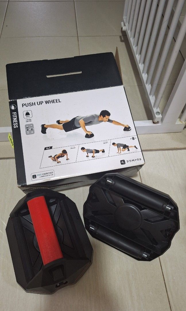Domyos Push Up Wheel (Decathlon), Sports Equipment, Exercise & Fitness ...