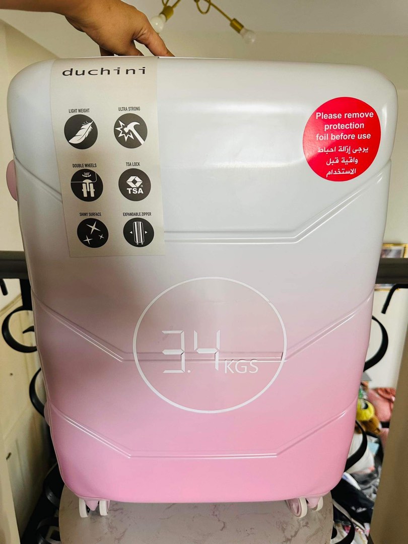 Duchini brand light pink luggage, Hobbies & Toys, Travel, Luggage on ...