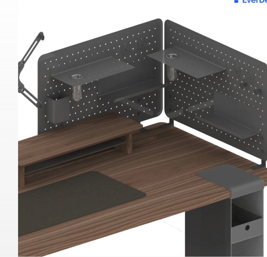 Everdesk - Pegboard panel, Furniture & Home Living, Furniture, Tables ...