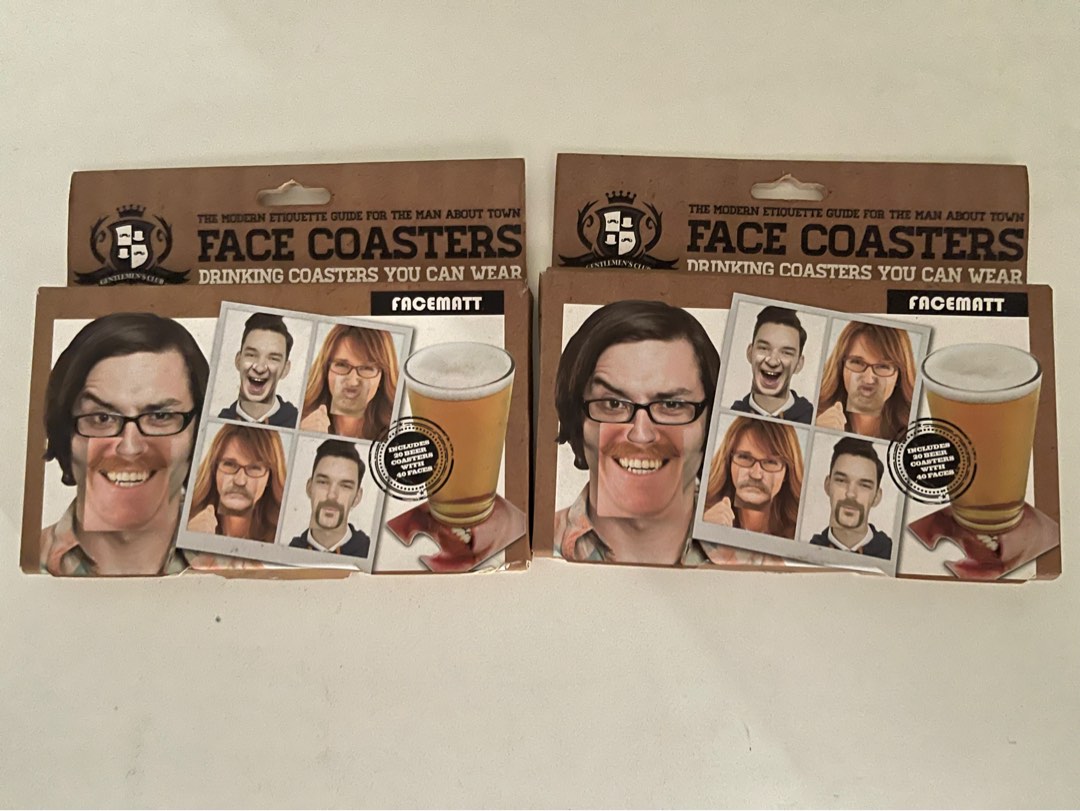 Funny Face Coasters, Furniture & Home Living, Kitchenware & Tableware, Other Kitchenware ...