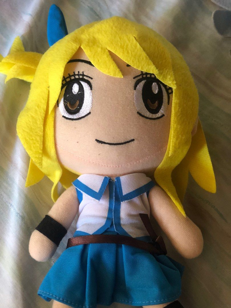 FAIRYTAIL Plush - Lucy & Happy, Hobbies & Toys, Toys & Games on Carousell