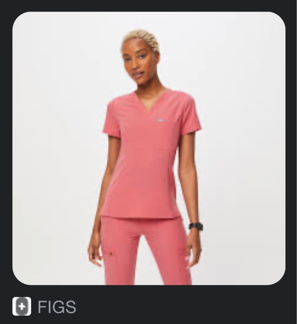 FIGS - Dessert Rose Scrub Suit set, Women's Fashion, Activewear on ...