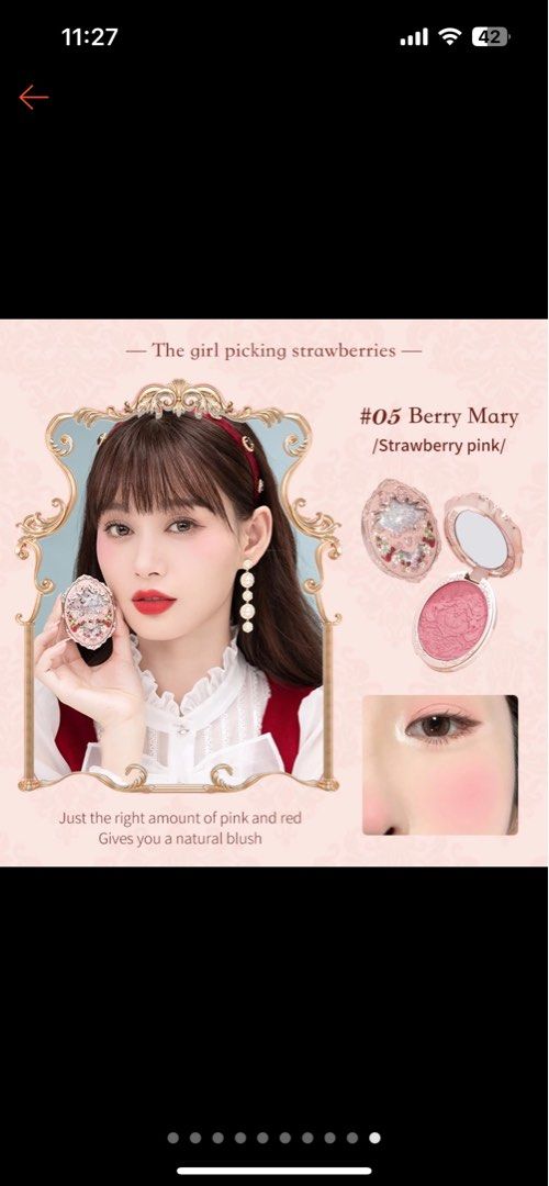 Flower knows strawberry rococo collection embossed blush berry mary ...
