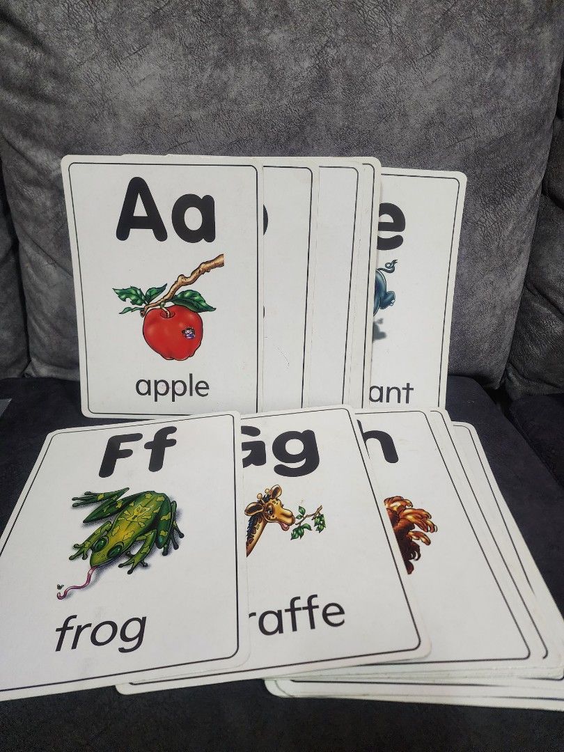 Free large size alphabets flashcards, Babies & Kids, Infant Playtime on ...