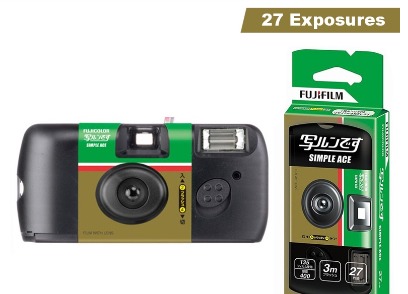 FUJIFILM 35mm Disposable Single Use Film Camera Simple Ace - ISO 400 ...