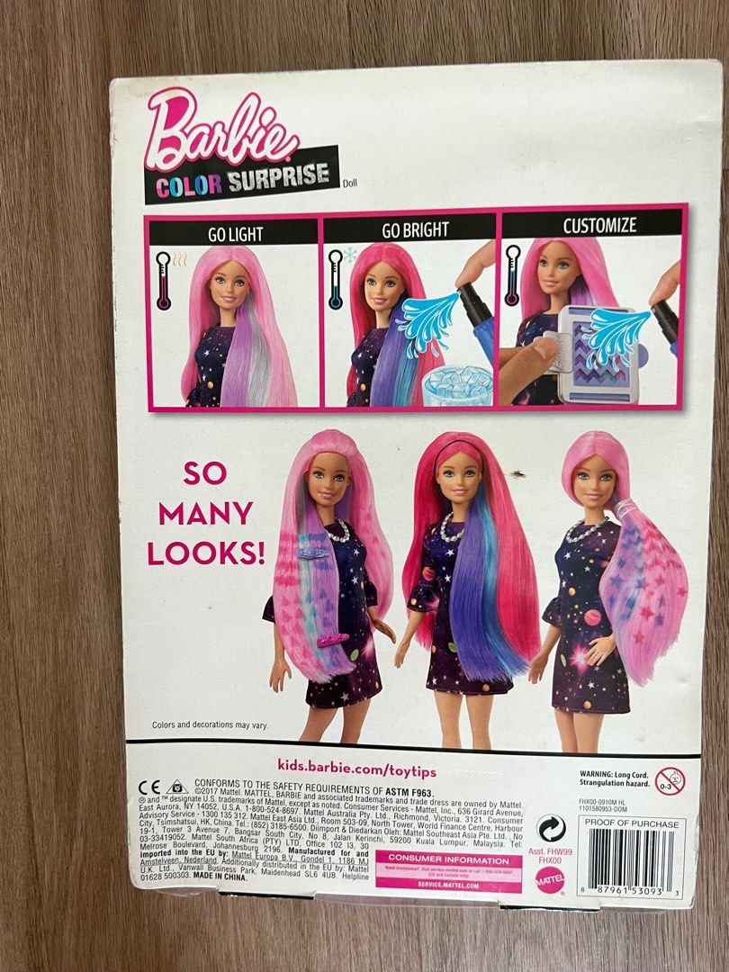 Hair Color changing BARBIE, Hobbies & Toys, Toys & Games on Carousell