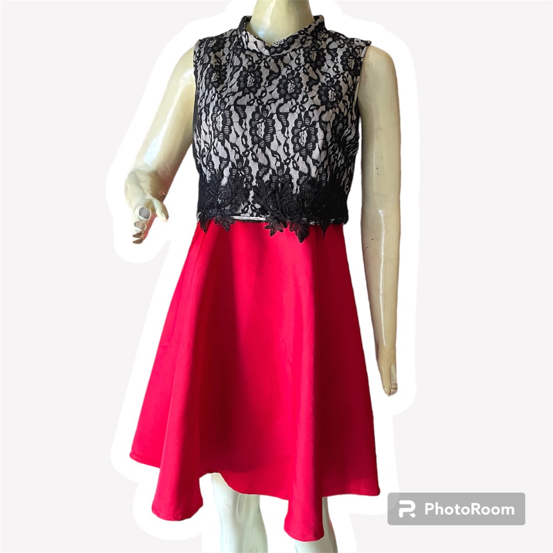 Half Brukat Dress (Moscato), Fesyen Wanita, Pakaian Wanita, Gaun & Rok ...