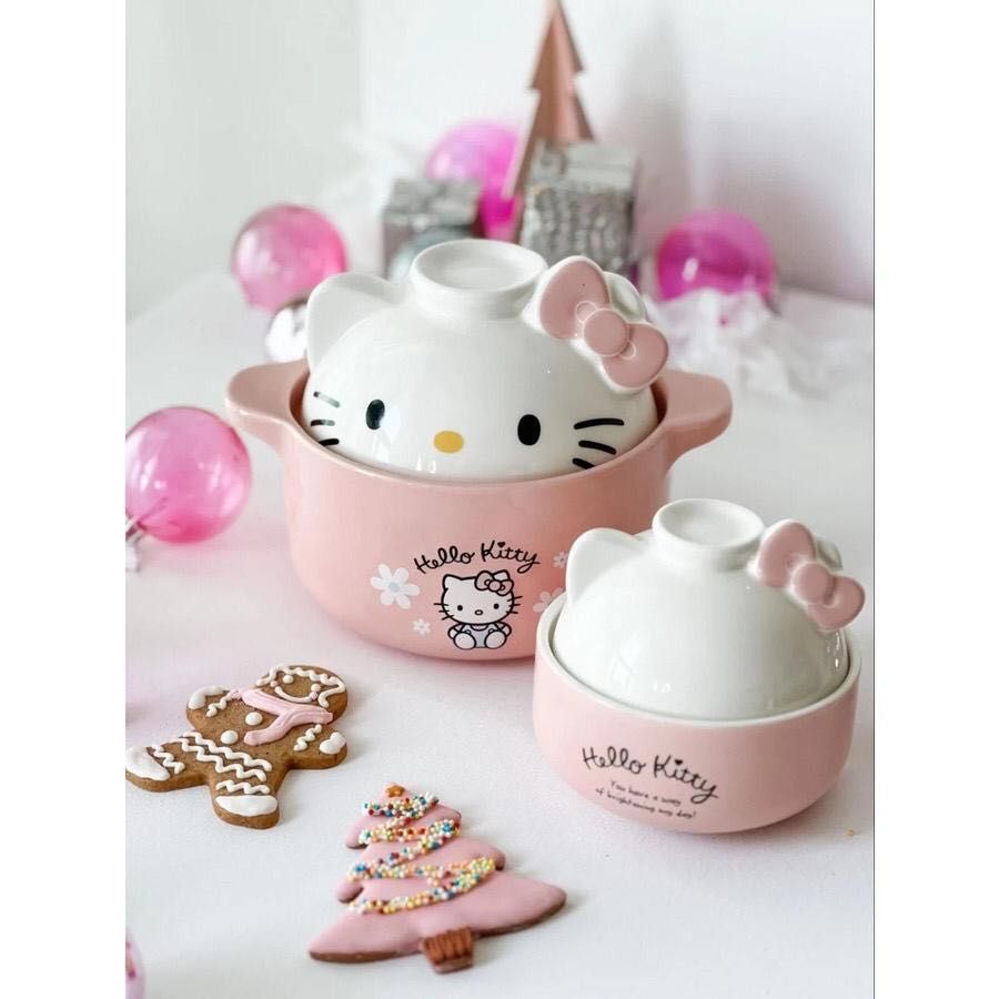 Hello Kitty Ceramic Bowl and Pot set, Furniture & Home Living, Kitchenware & Tableware, Food ...