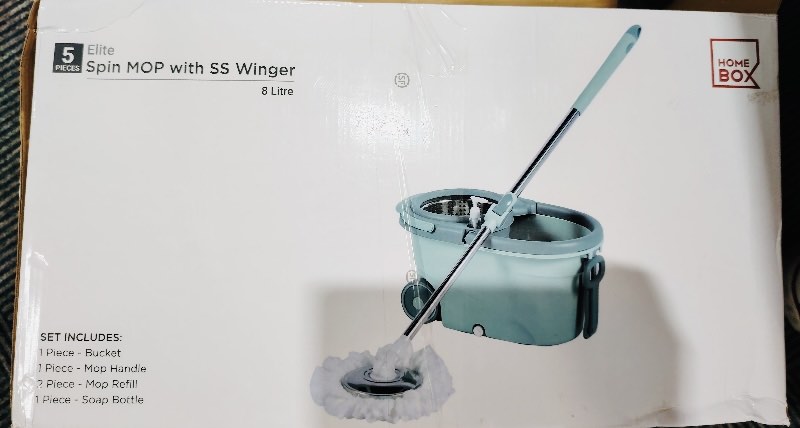 Home box spin mop 8liters with SS winger, Furniture & Home Living ...