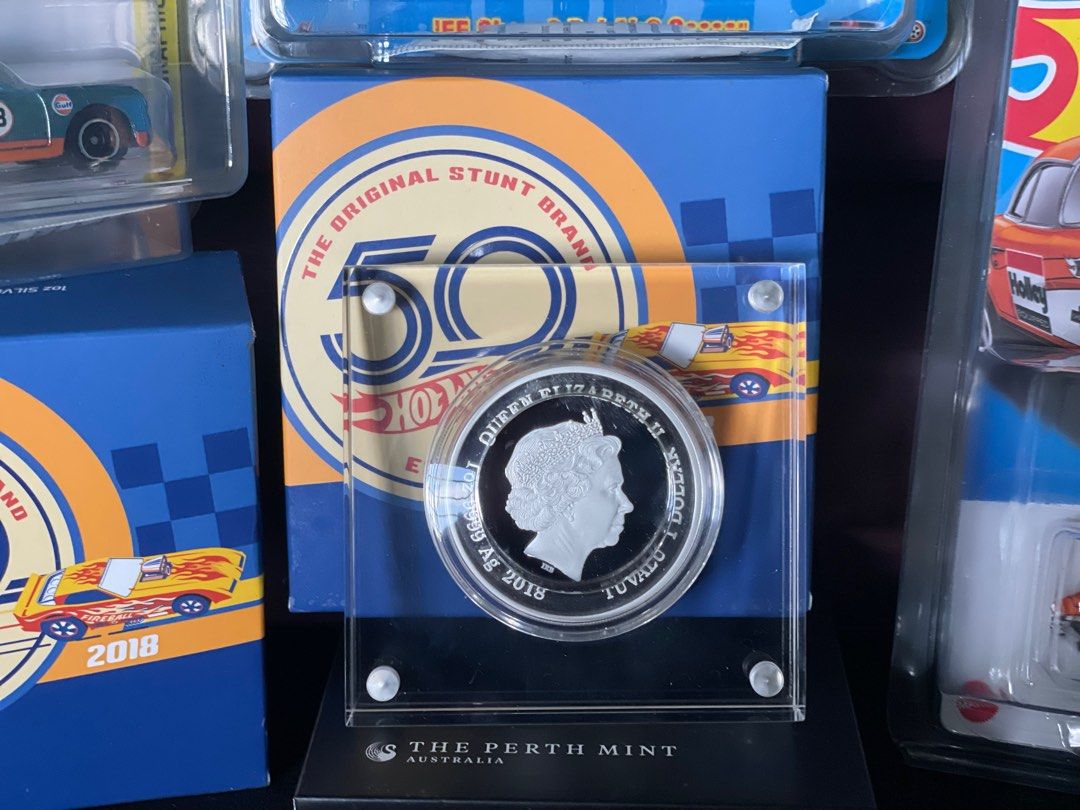 Hot Wheels 50th Anniversary 1 oz silver commemorative coin, Hobbies ...