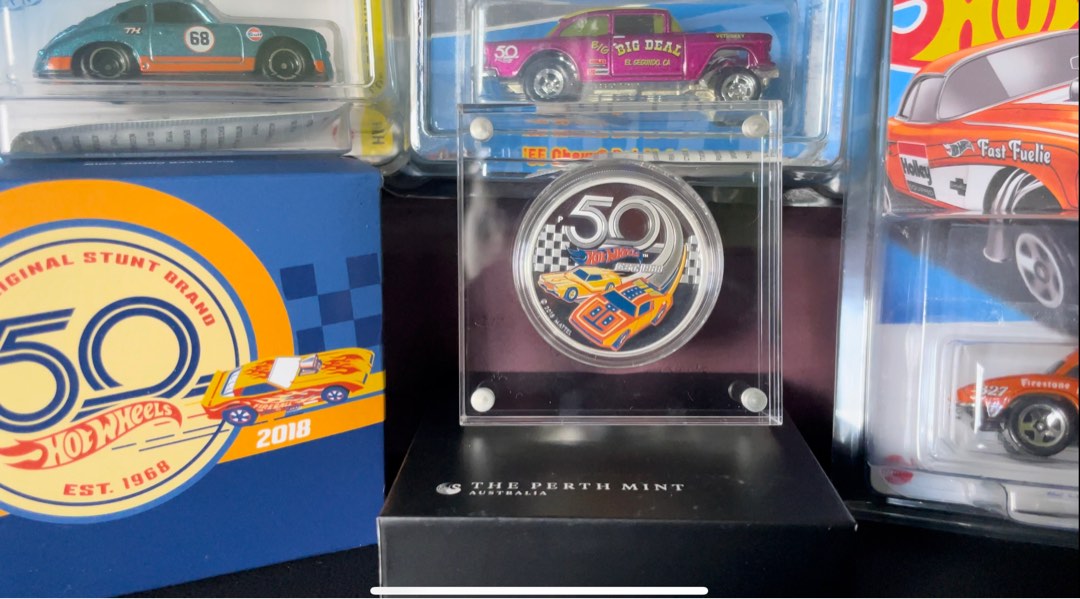 Hot Wheels 50th Anniversary 1 oz silver commemorative coin, Hobbies ...