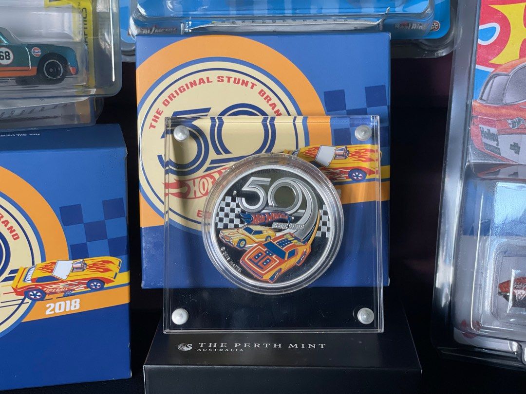 Hot Wheels 50th Anniversary 1 oz silver commemorative coin, Hobbies ...