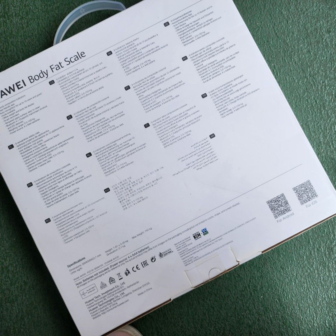 Huawei Body Fat Weight Machine /Scale, Sports Equipment, Other Sports ...