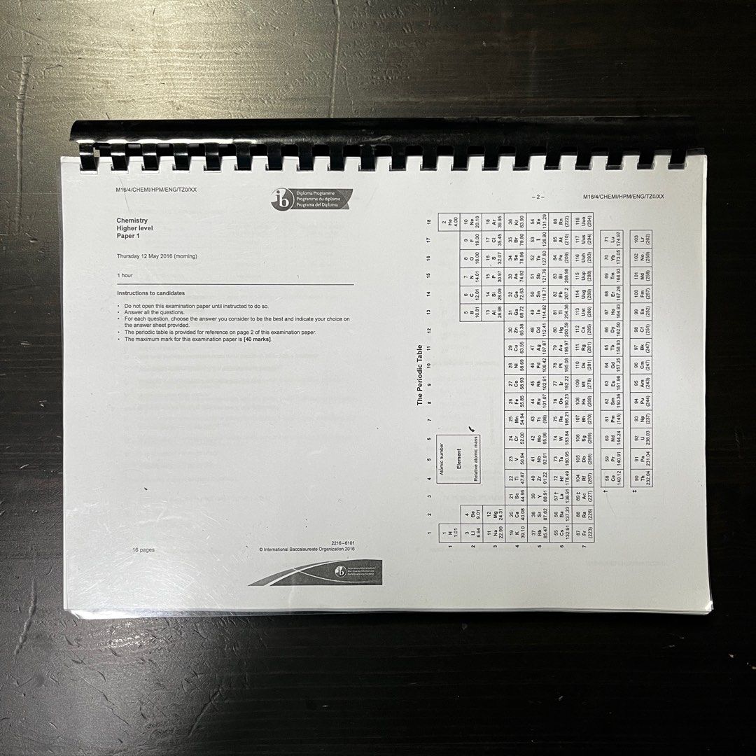IB Chemistry Past-year Papers, Hobbies & Toys, Books & Magazines ...