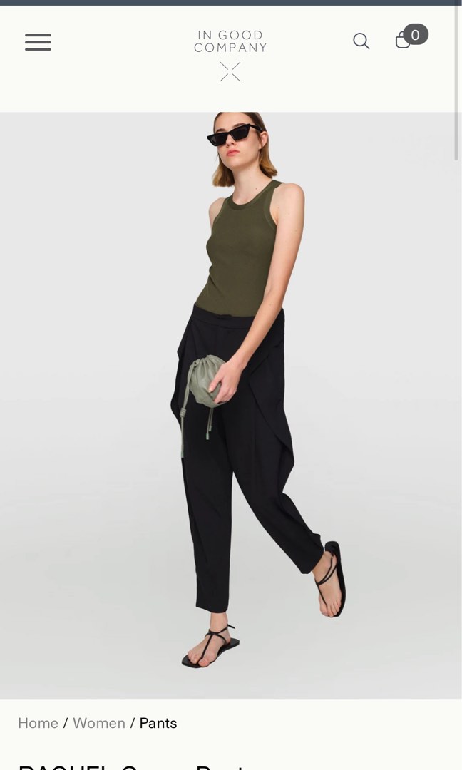 IGC RAQUEL Crepe Pants (Black), Women's Fashion, Bottoms, Other Bottoms on Carousell