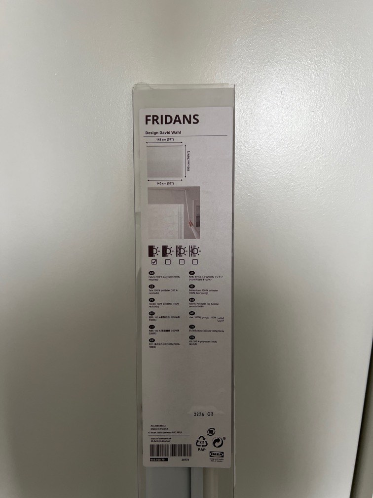 Ikea Fridans Roller Blinds, Furniture & Home Living, Home Decor ...