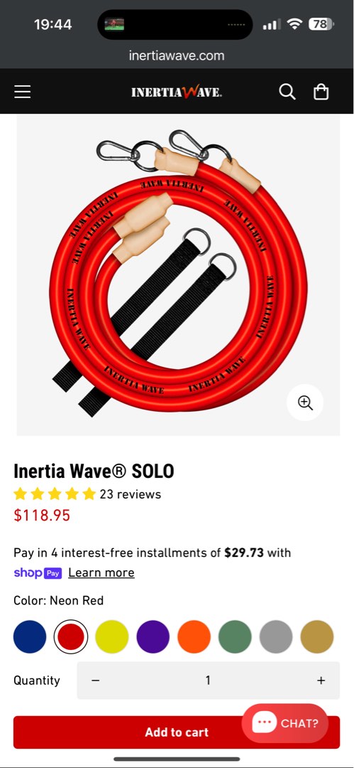 Inertia wave solo, Sports Equipment, Exercise & Fitness, Toning ...