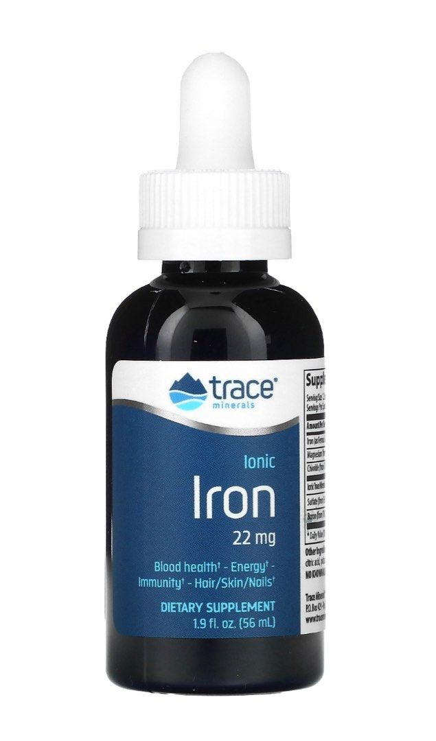 Ionic iron drops liquid. Trace minerals, Health & Nutrition, Health ...
