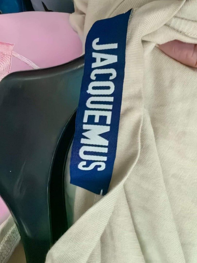 JACQUEMUS statement logo cotton shirt dress, Women's Fashion, Dresses ...