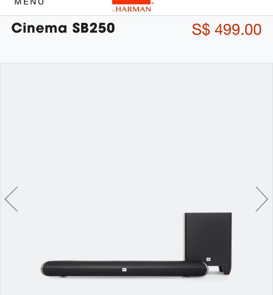 JBL SB250 Sound System, Audio, Soundbars, Speakers & Amplifiers on ...