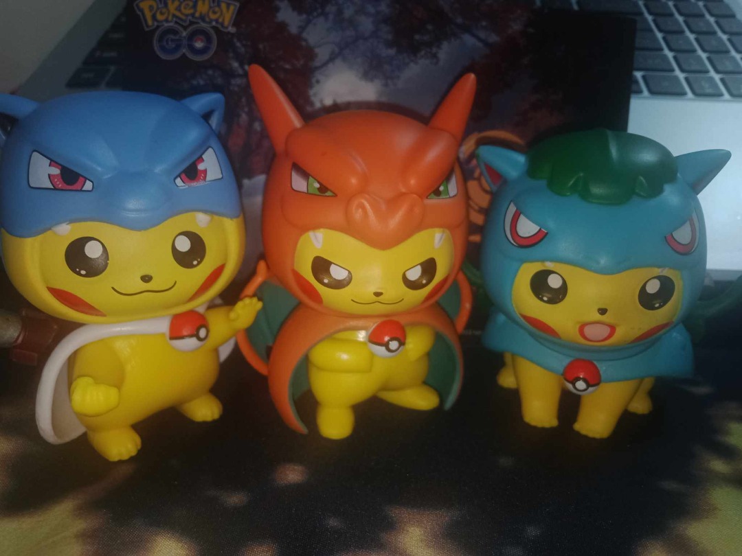 KANTO POKEMON STARTERS - PIKACHU FIGURINE FOR SALE!!!!, Hobbies & Toys ...